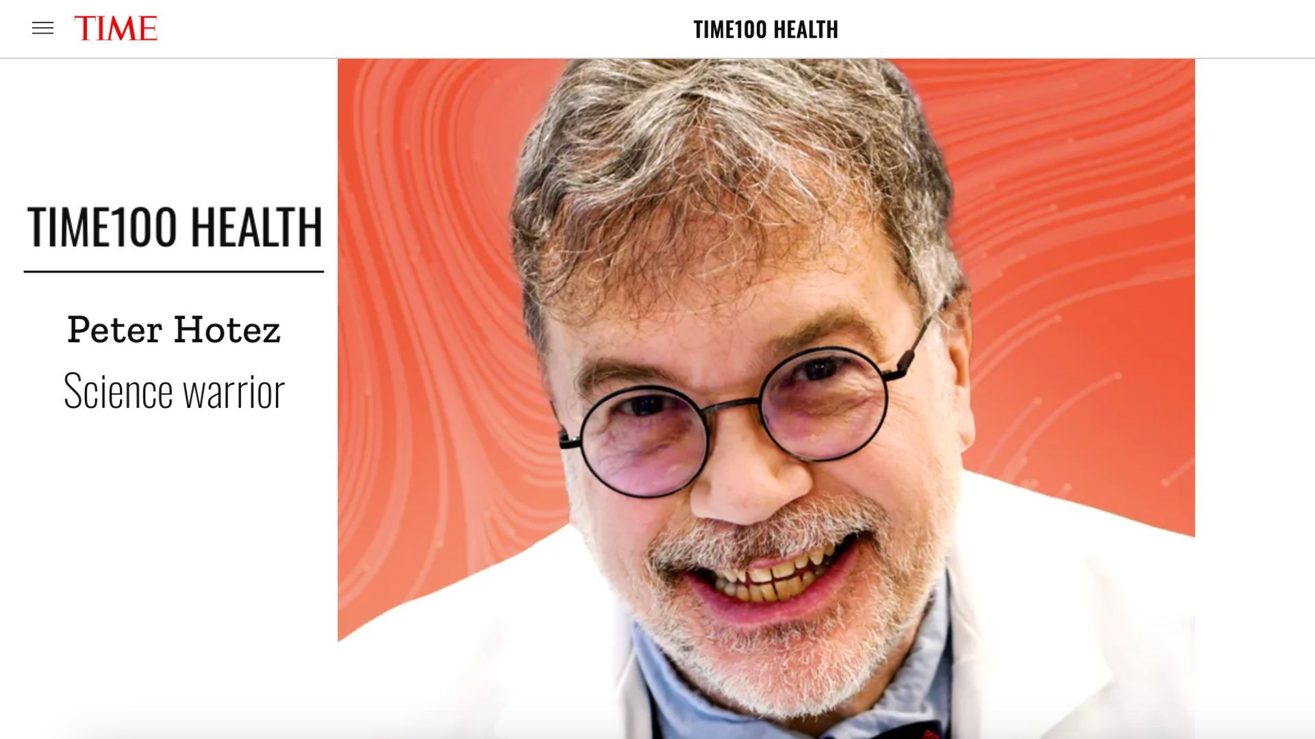 Dr. Peter Hotez, the Legacy of a Legend